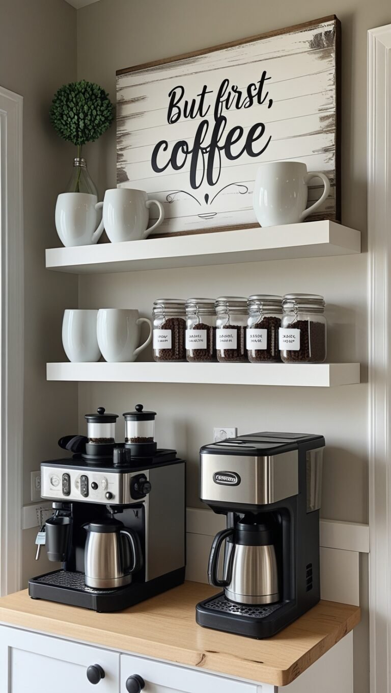 10 Clever Coffee Bar Ideas for Small Spaces - tinkertimecrafts.com